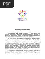 Modelo Laudo TEA Muito Completo | PDF | Autismo | Ciências comportamentais