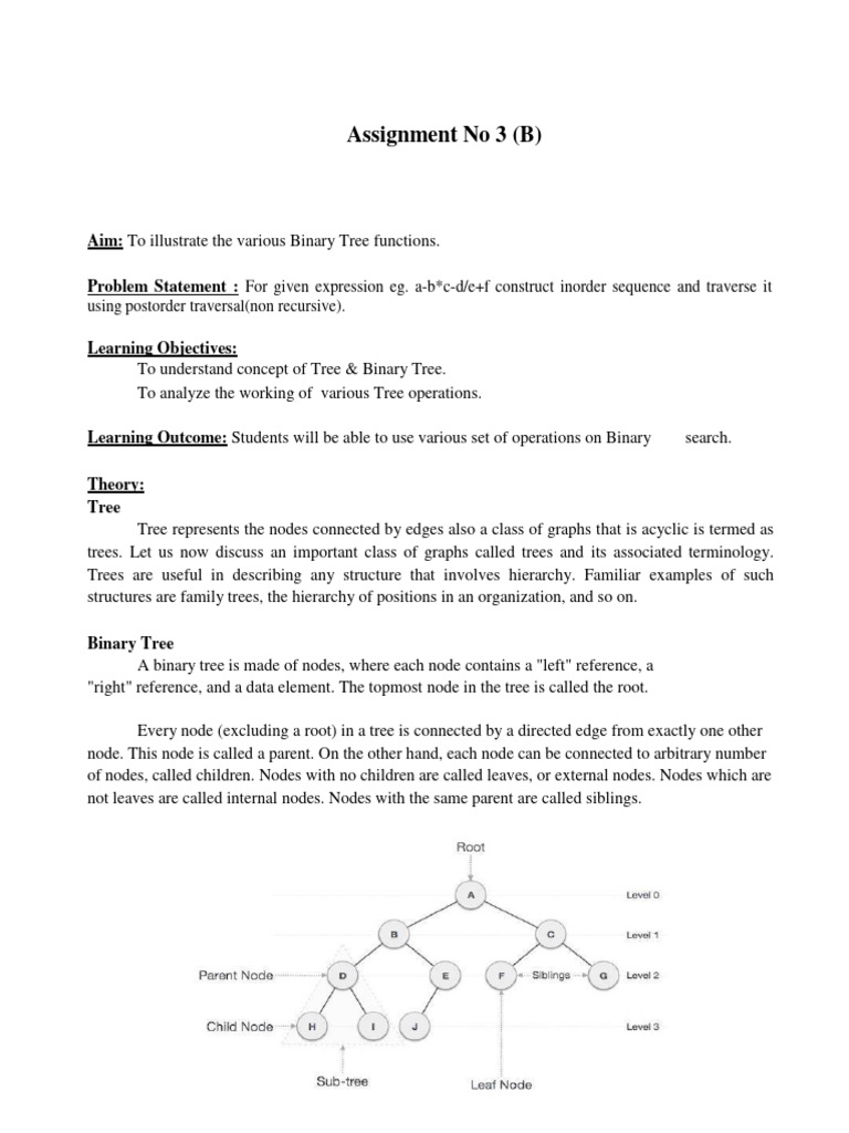 B3 exp 5Expression tree | Download Free PDF | Theoretical Computer Science | Algorithms And Data ...