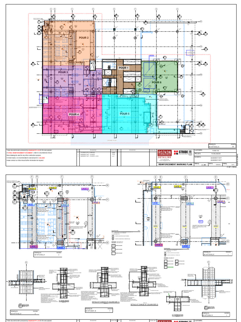 Steel Reinforcement Placement Drawings | PDF