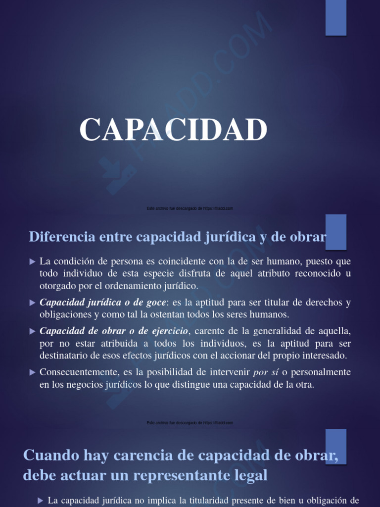 Capacidad Jurídica y de Obrar Explicada | PDF | Nulo (ley) | Guardián legal
