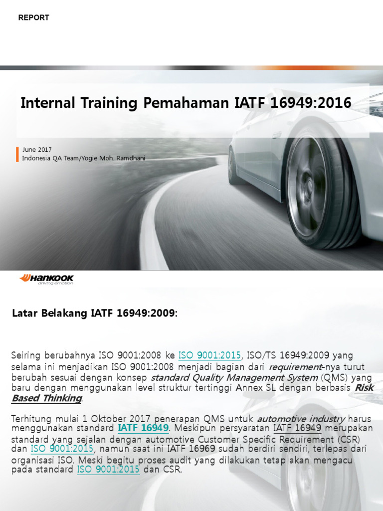 Materi Training IATF 16949 | PDF