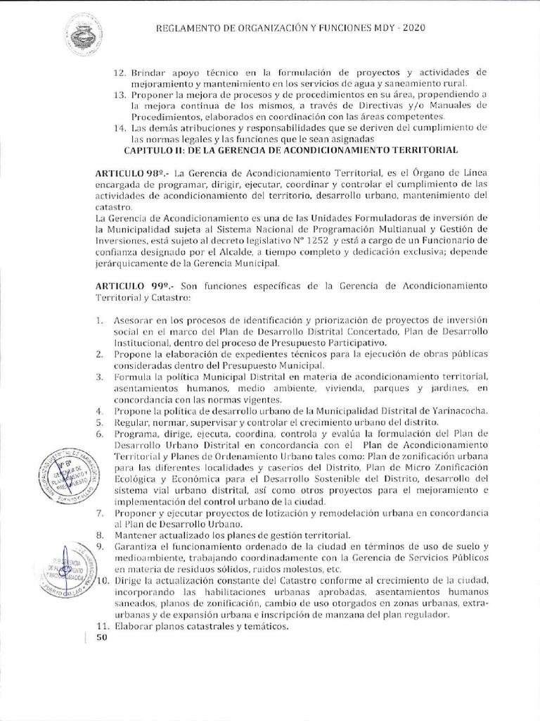 ROF 2020 Acondicionamiento | PDF | Planificación urbana | Planificación