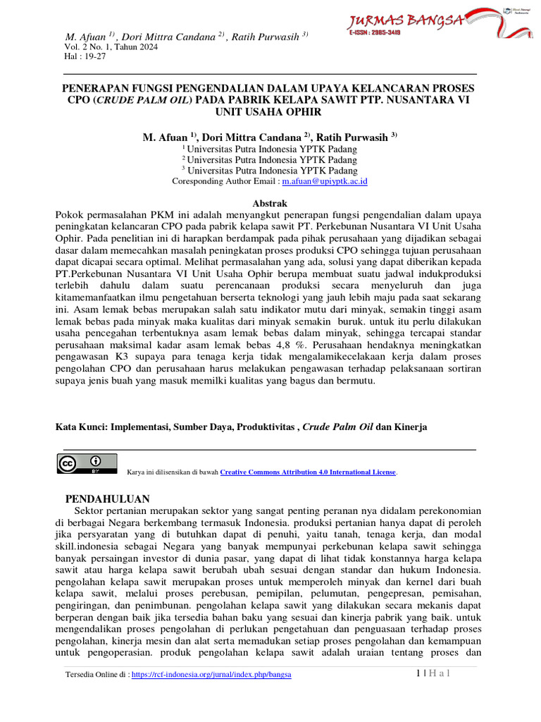 Afuan, Candana, Ratih Purwasih - 2024 - Penerapan Fungsi Pengendalian Dalam Upaya Kelancaran ...