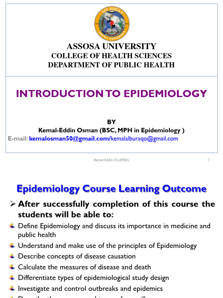 Introduction To Epidemiology | PDF | Epidemiology | Infection