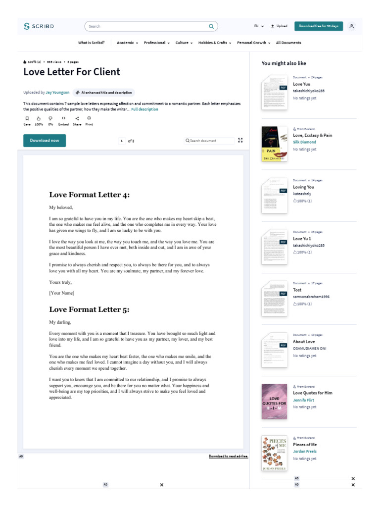 Real Love Format | PDF | Scribd