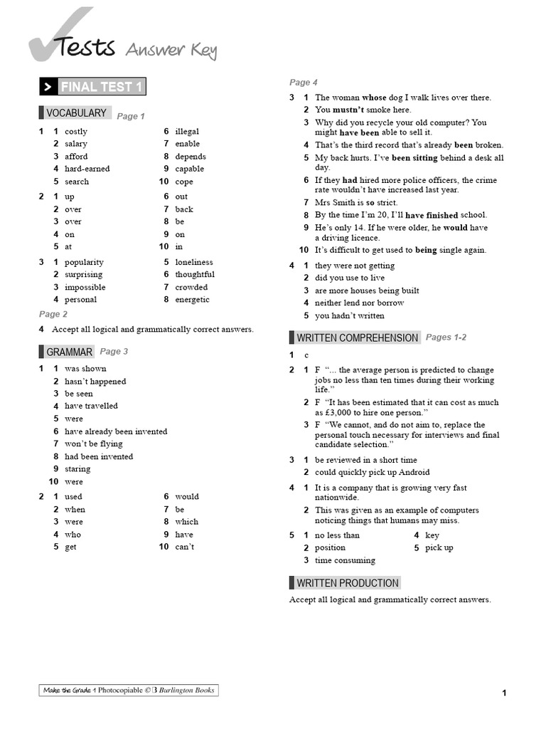 Global Level 1 Answer | PDF | Human Communication