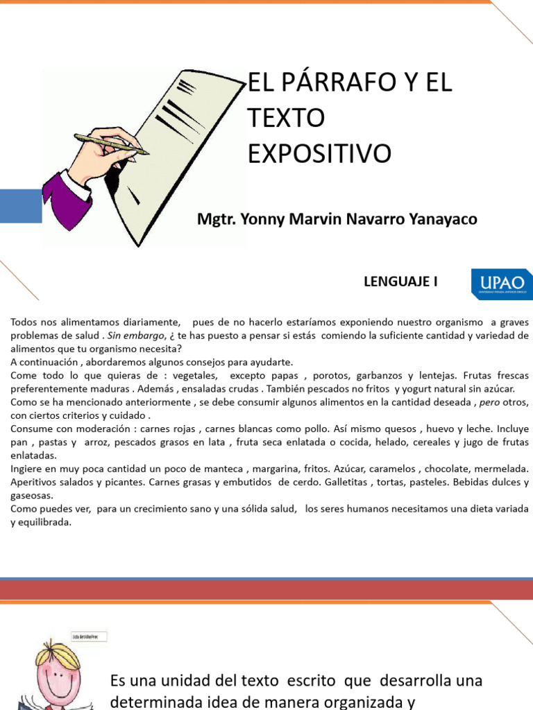 El Párrafo y El Texto Expositivo_ok | Descargar gratis PDF | Fonógrafo | Carne