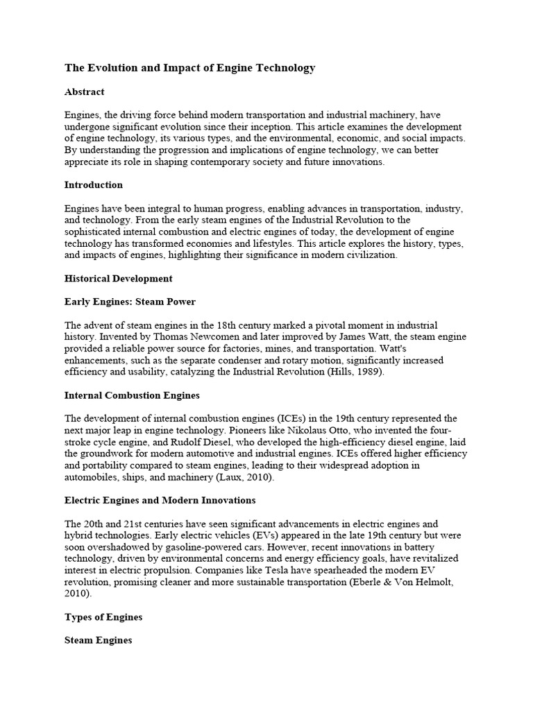 Engines Pdf Engines Electric Vehicle