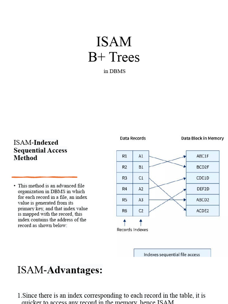 ISAM B+trees | PDF | Database Index | Computer Data