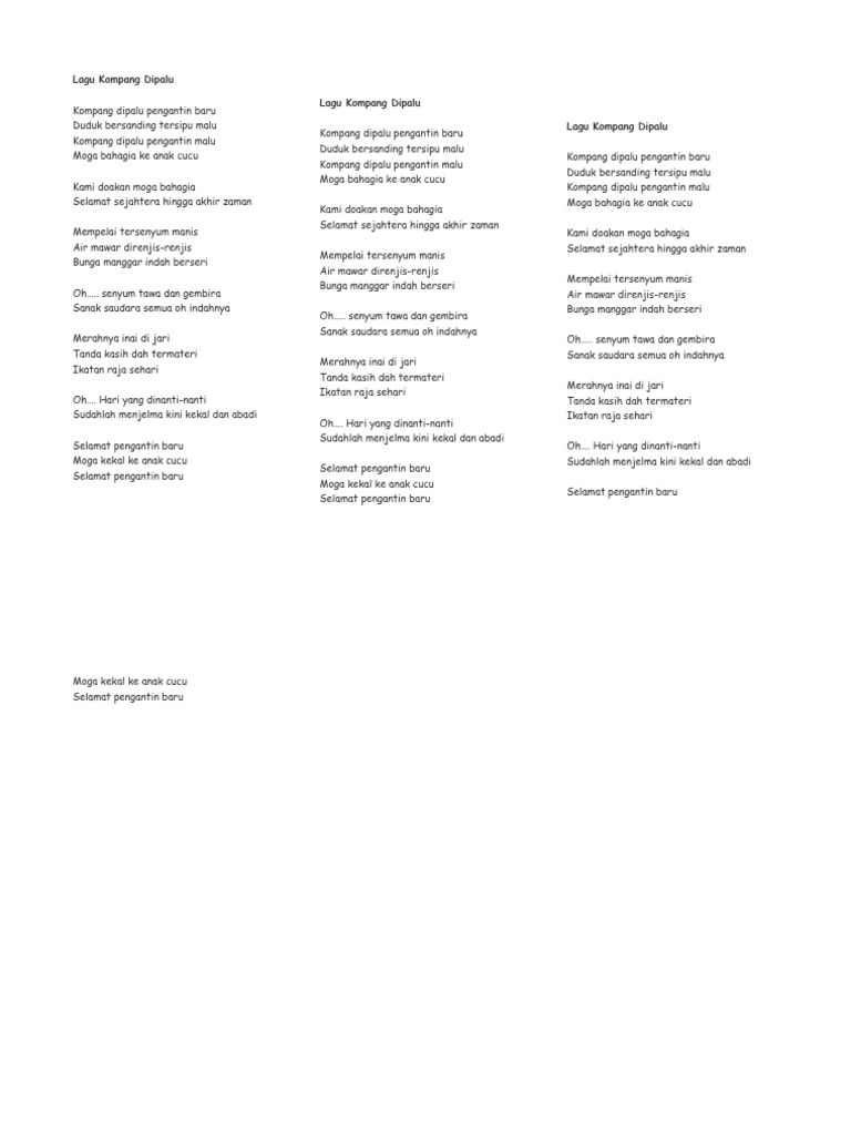 Lagu Kompang Dipalu | PDF