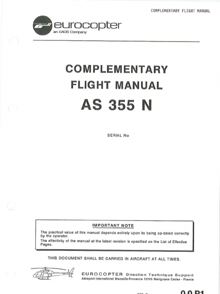 AS 355 N Flight Manual Section 6 - 10 | PDF
