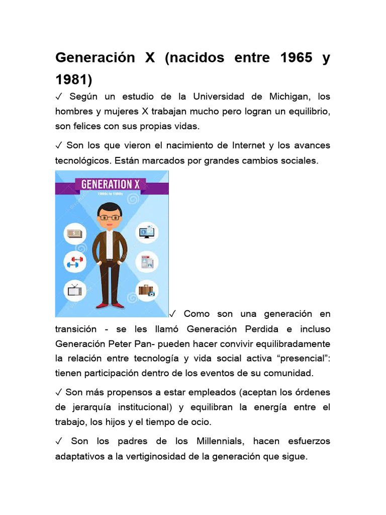 Generación X Y Z | PDF | Millennials