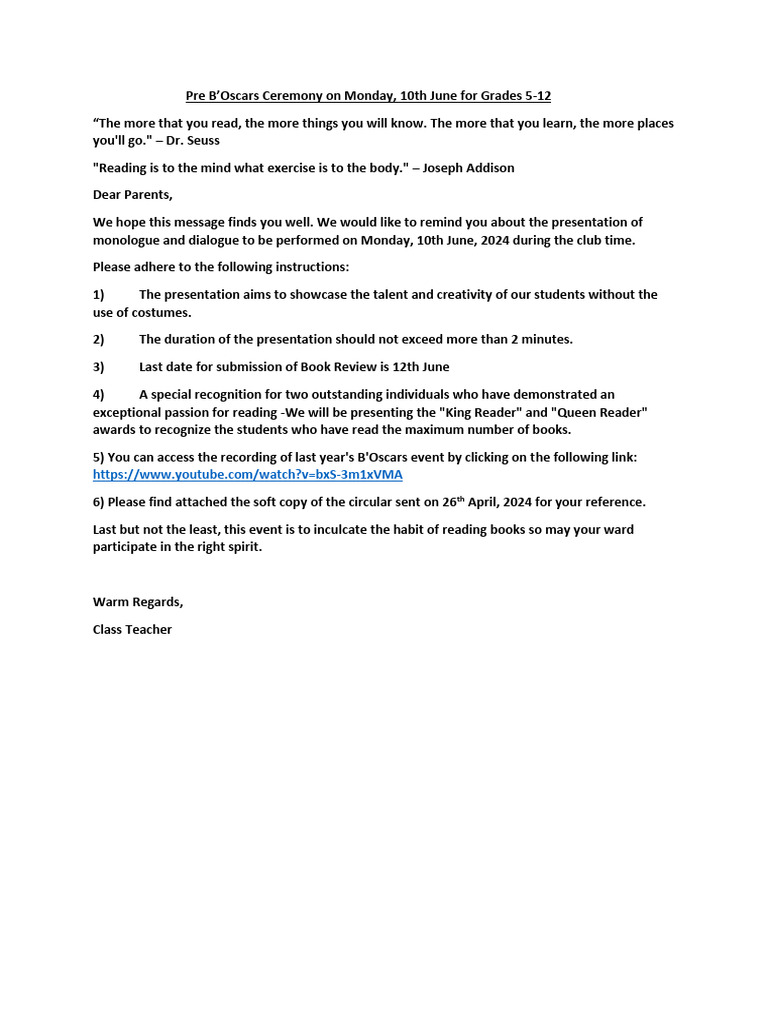 MSG - 105 - 512386 - Pre B - Oscars For Grades 5-12 | PDF