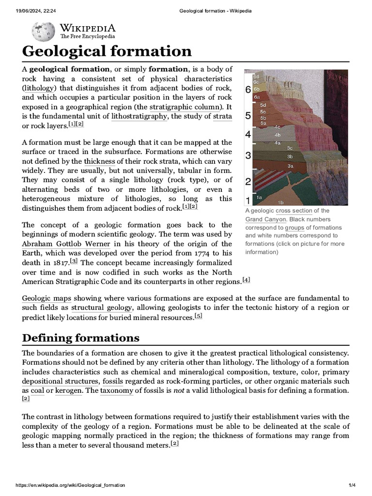 Geological Formation - Wikipedia | PDF