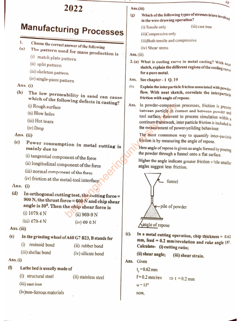 2022 Question Bank | PDF