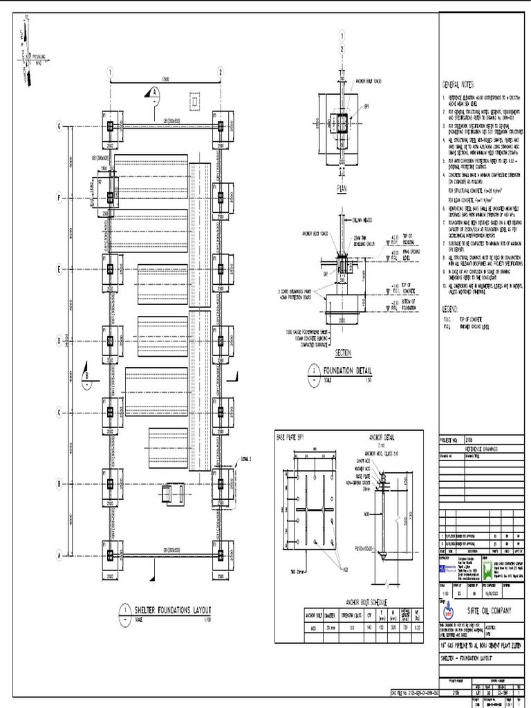 2105-GEN-CV-DRW-052_R1 - SHELTER - FOUNDATION LAYOUT | PDF