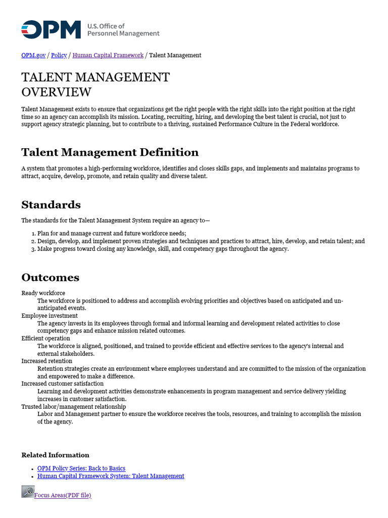 OPM - Office of Personnel Management- The Structure of the Human ...