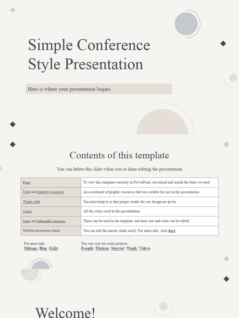 Simple Conference Style Presentation by Slidesgo | PDF | Planets ...
