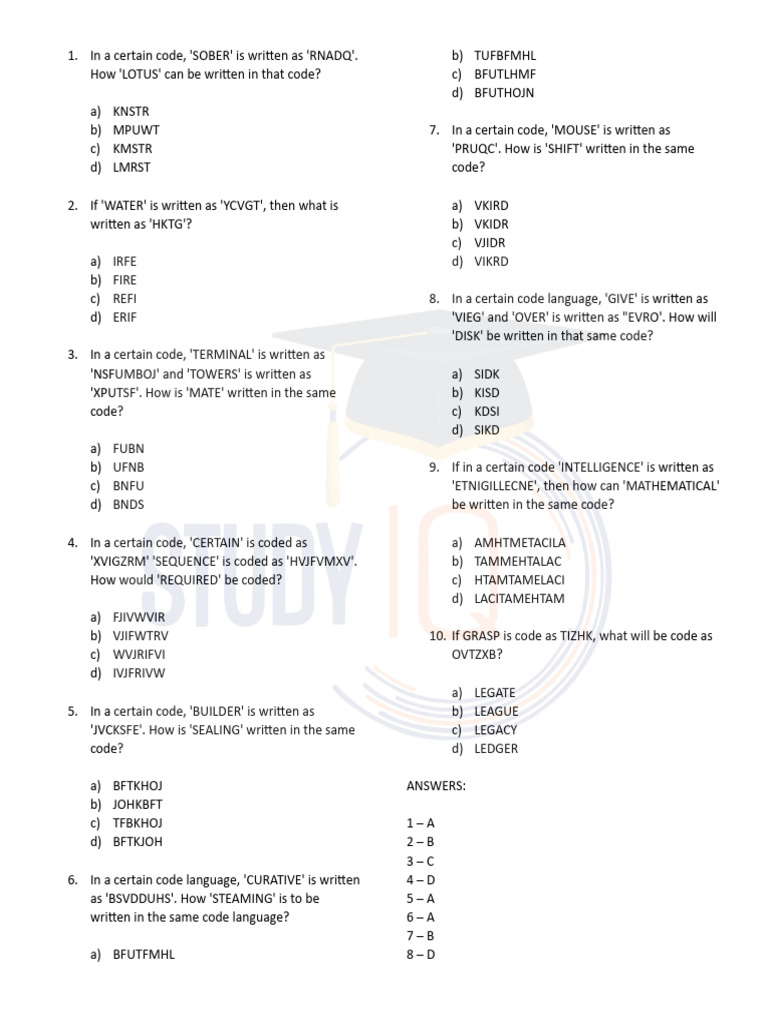 140) Practice Sheets Coding - Decoding 1 | PDF | Encodings 140) Practice Sheets Coding - Decoding 1 | PDF | Encodings