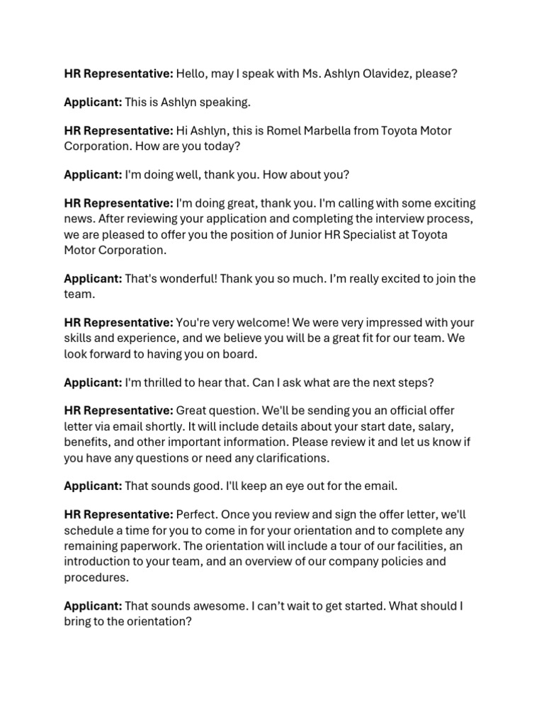 Script Interview | PDF