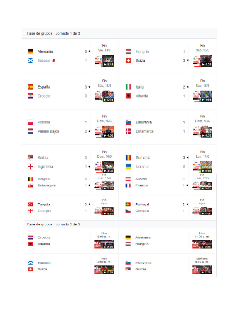 Calendario eurocopa 2024 | PDF