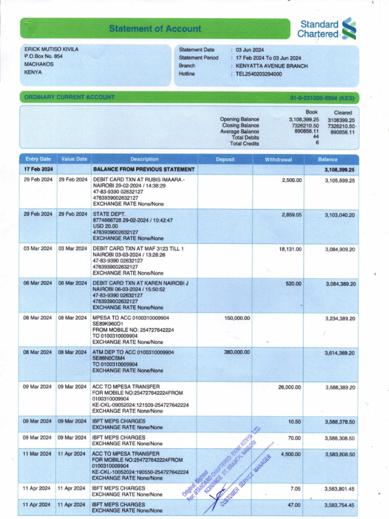 Bank Statemen 20240604 | PDF