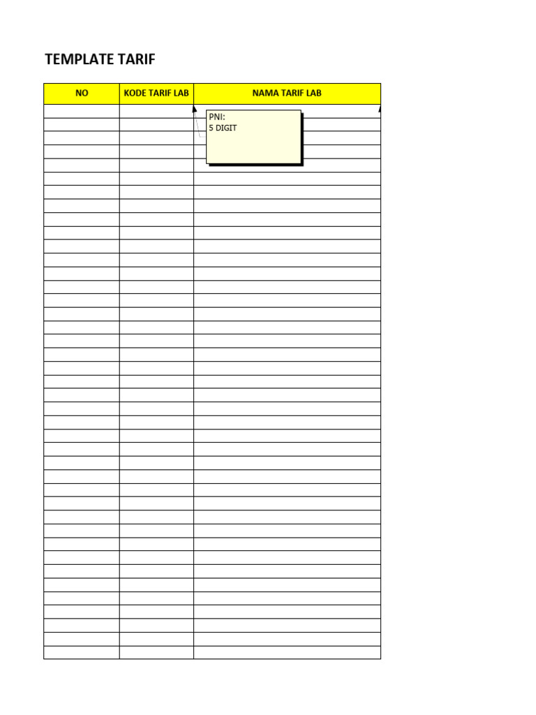 Template Tarif LAB (1) | PDF