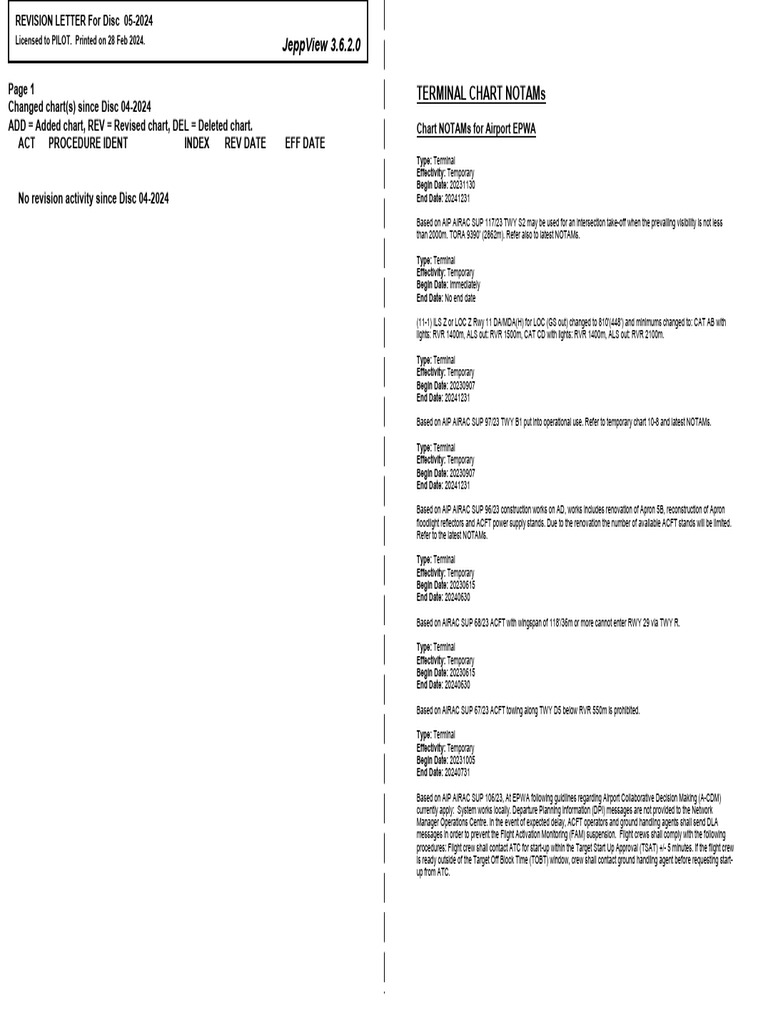 Epwa 2405 | PDF | Transponder (Aeronautics) | Air Traffic Control