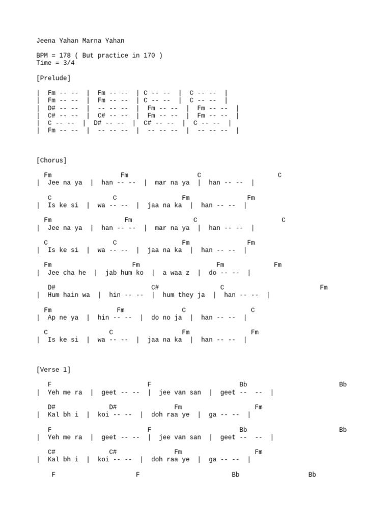 Jeena Yahan Marna Yahan | PDF