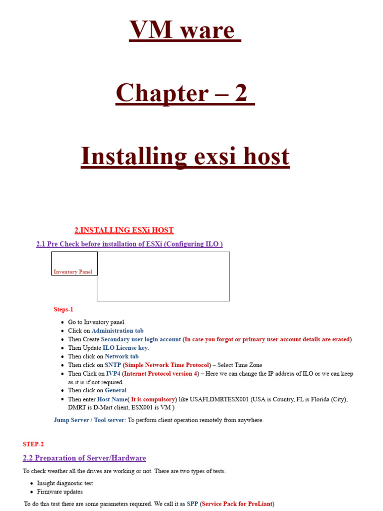 VM Ware INSTALLING ESXI HOST | PDF | Virtual Machine | Operating System