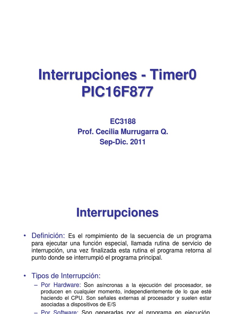 Interrupciones Timer0 | PDF | Programa de computadora | Programación