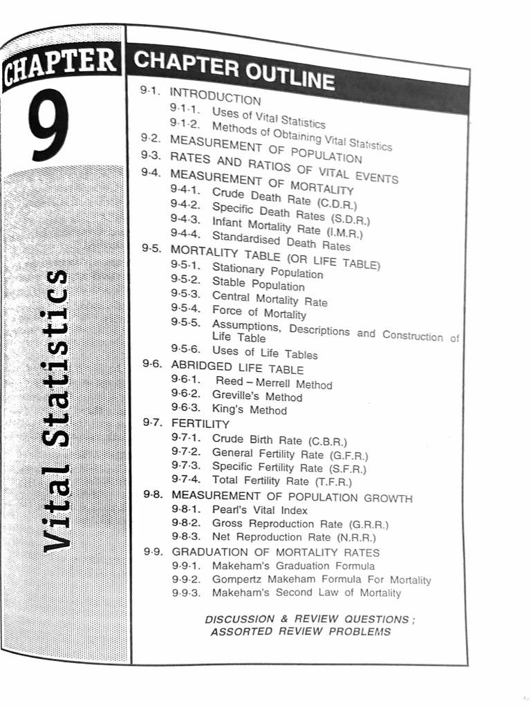 Vital Statistics | PDF