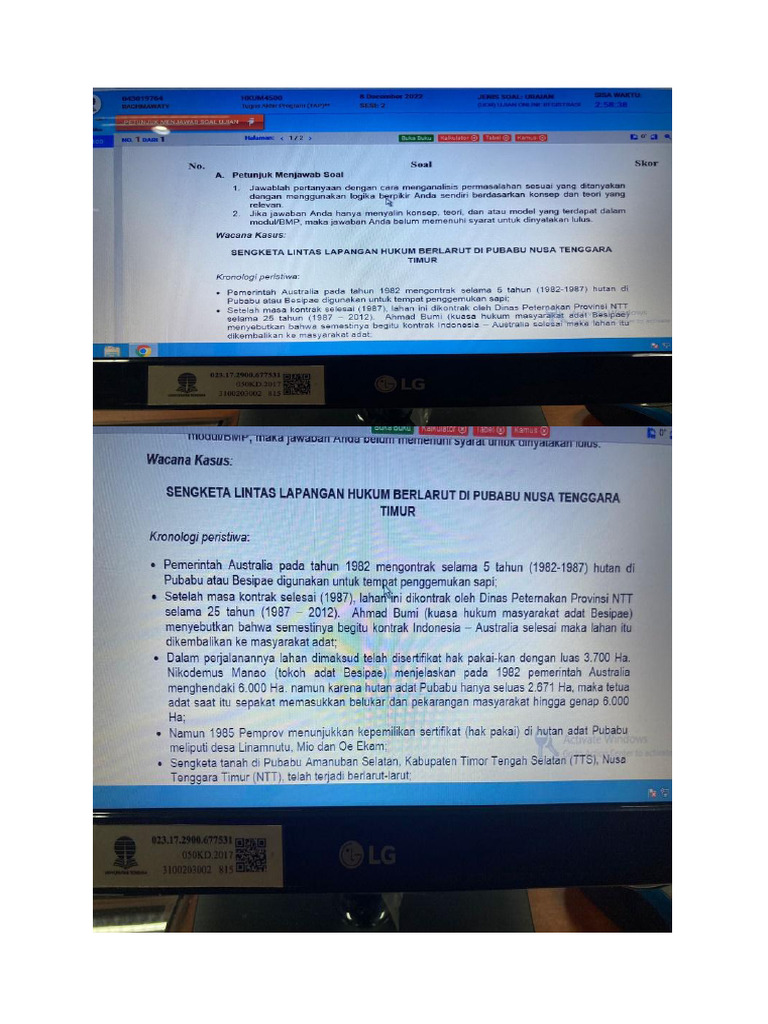 Soal Tap Hukum Sengketa Lintas Lapanagangan Hukum Berlarut Di Pubabu Ntt | PDF