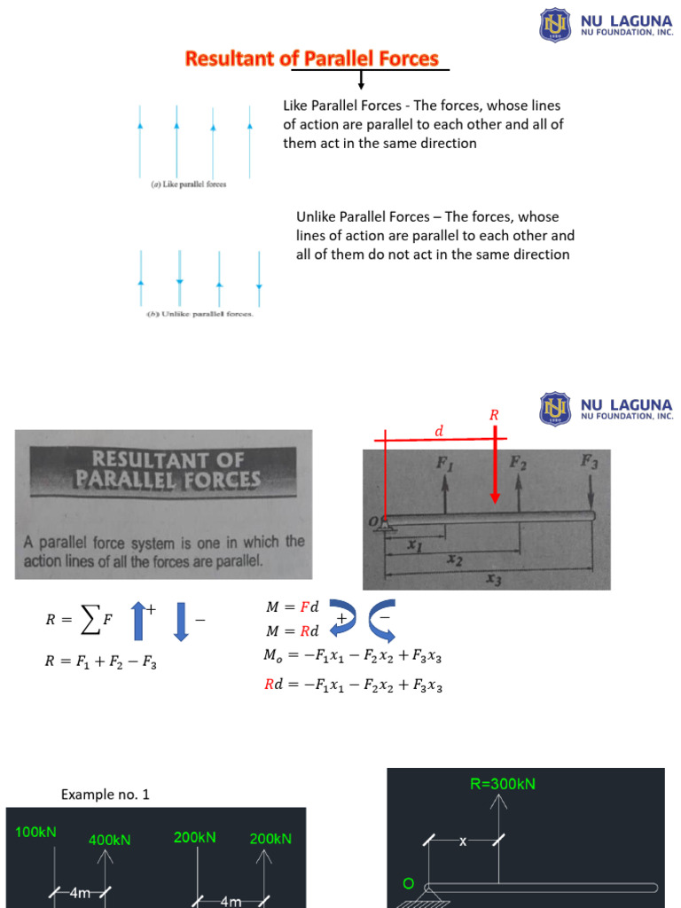 Lecture 3 - Resultant of Parallel Forces | PDF | Euclidean Geometry | Elementary Geometry