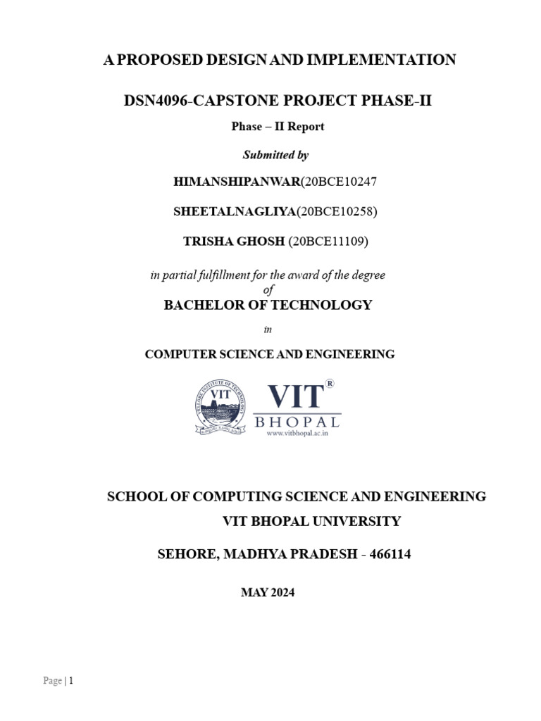 Dsn4096 Capstone Project Phase 2 Report Sample Download Free Pdf Security Computer Security