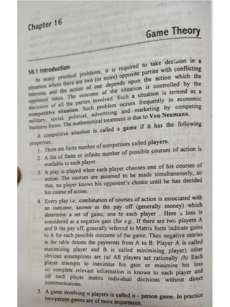 Game Theory | PDF