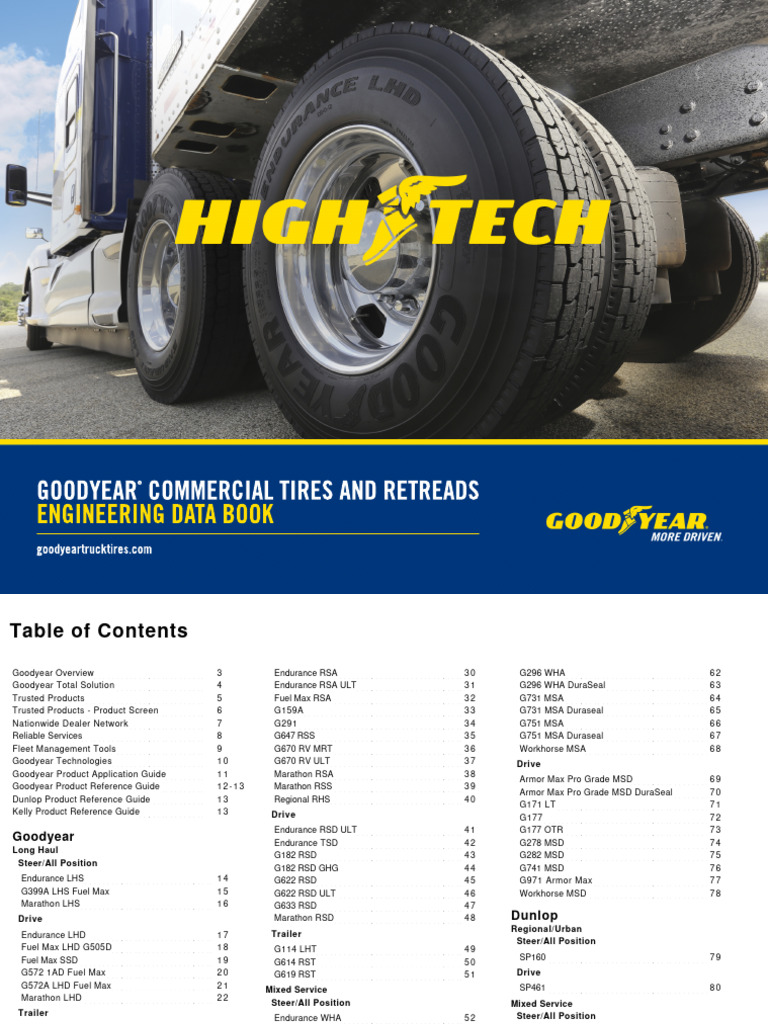 2018 Goodyear Commercial Tires Engineering Databook | PDF | Wheel ...
