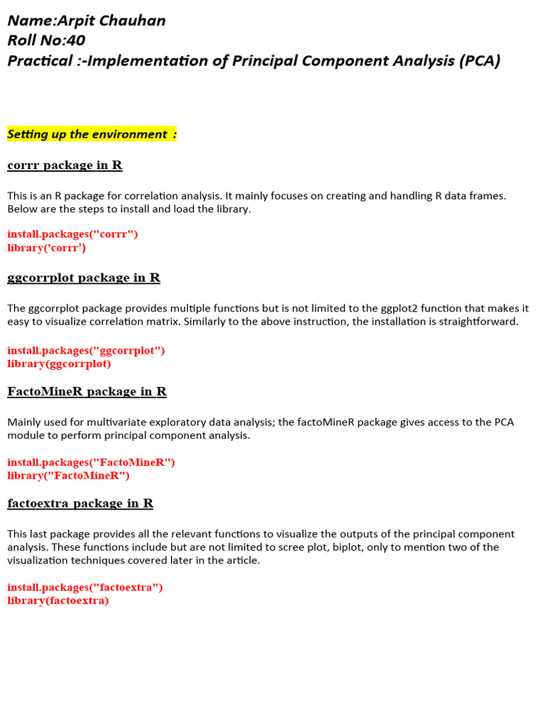 Pca Fa Data | PDF | Principal Component Analysis | Statistics