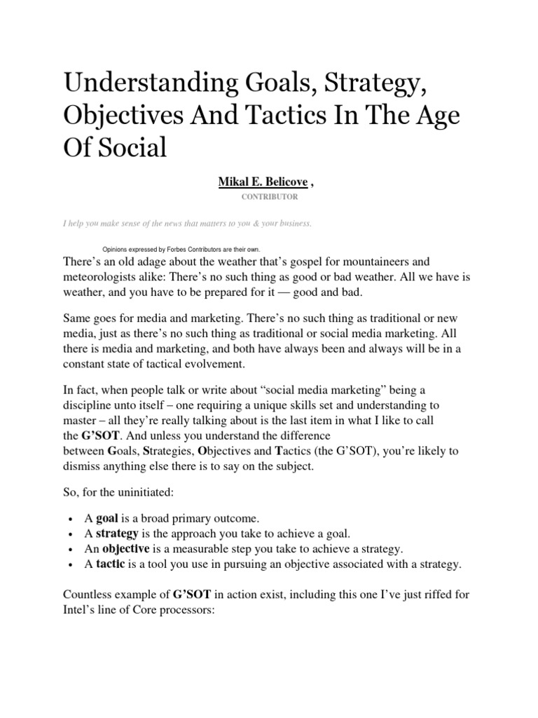 Understanding Goals | PDF | Marketing | Social Media