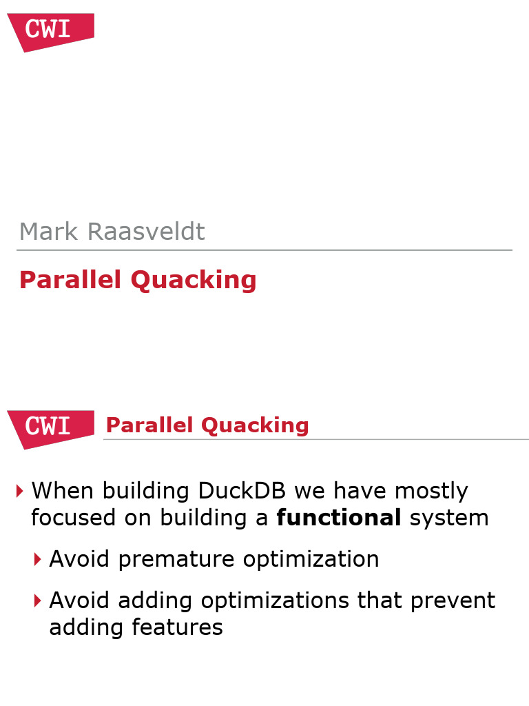 Duckdb Parallelism | PDF | Parallel Computing | Databases Duckdb Parallelism | PDF | Parallel Computing | Databases