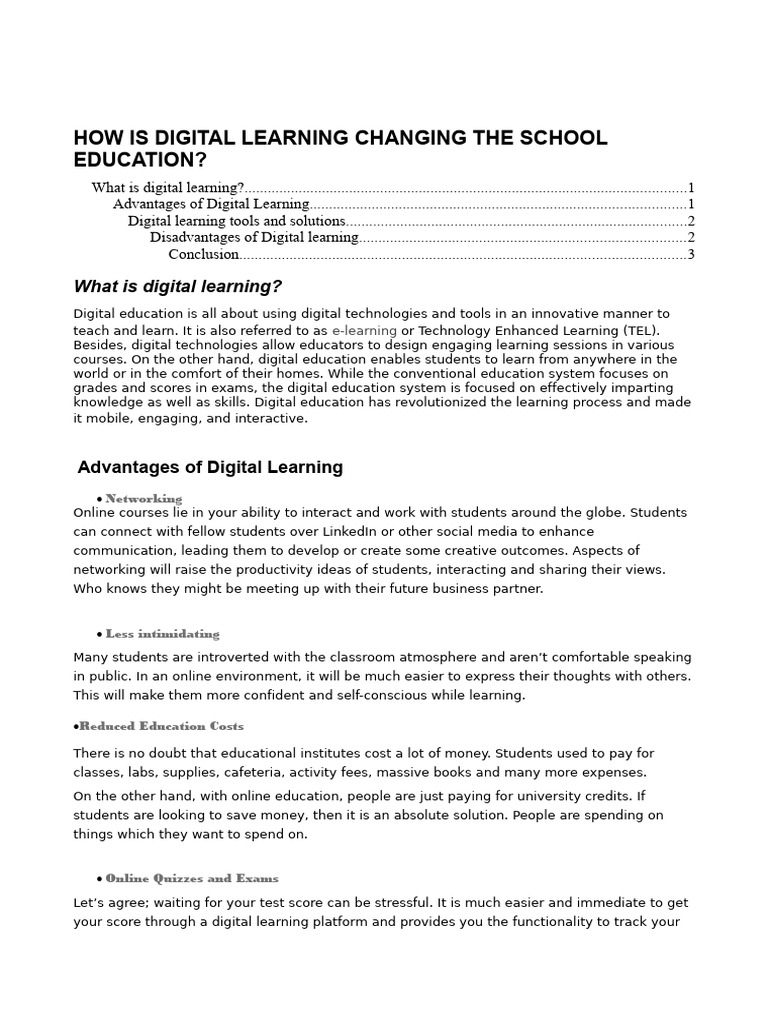Digital Learning | PDF | Educational Technology | Learning