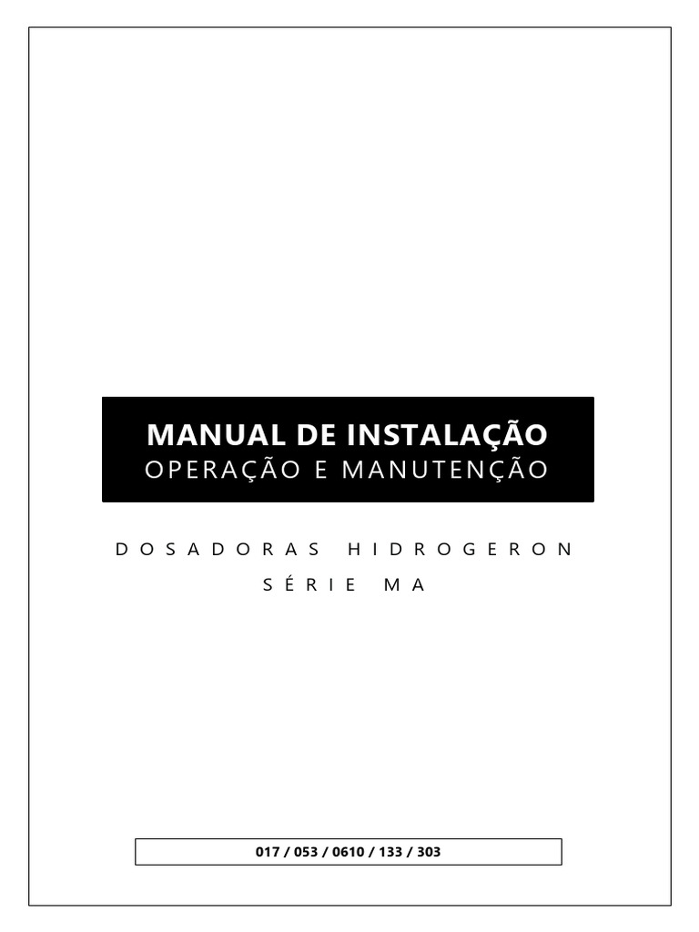 Manual Dosadora Hidrogeron Ma Rev02 | PDF | Válvula | Bomba
