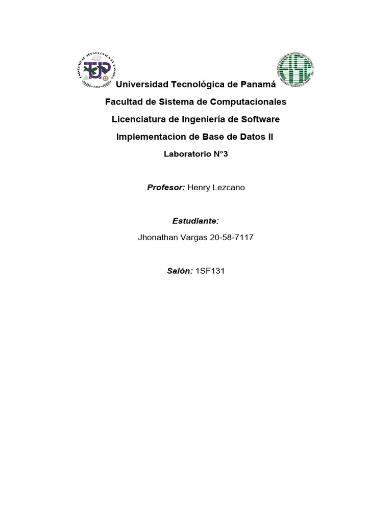 lab3 | Descargar gratis PDF | Pl / Sql | Informática