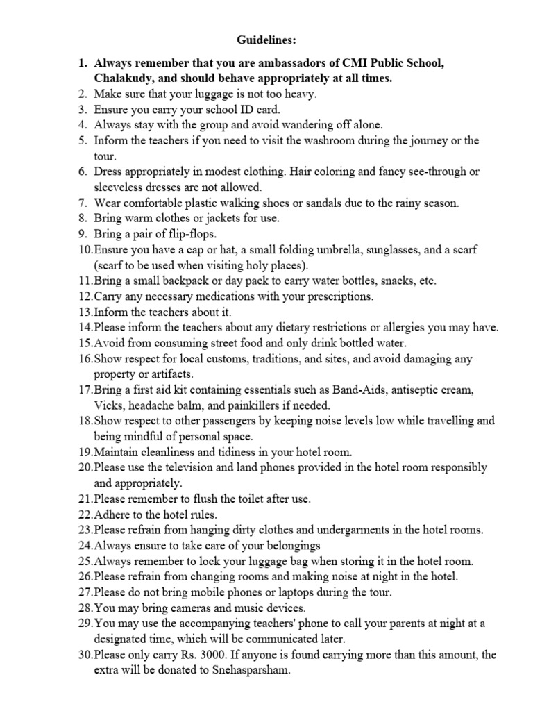 Guidelines Pdf Clothing