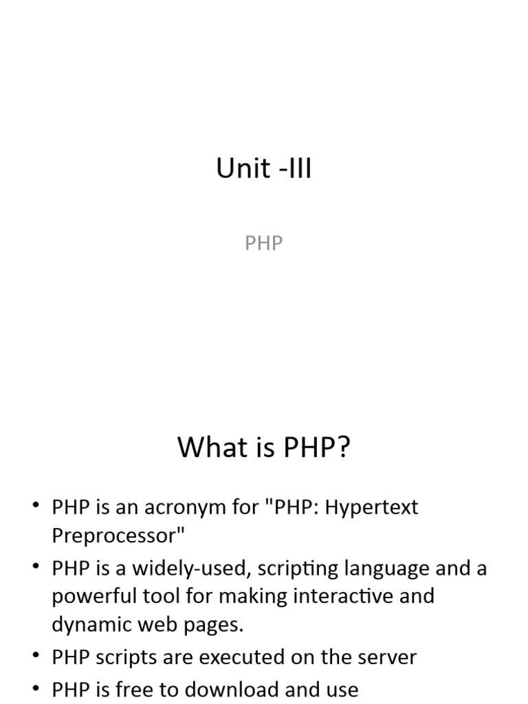 Unit 3 Php Pdf Php Control Flow 