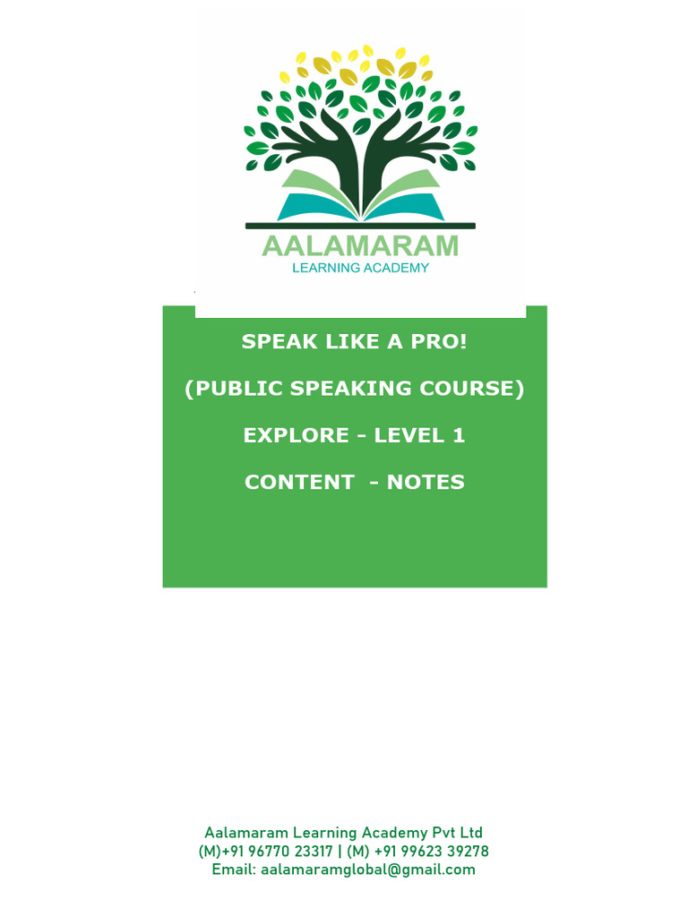 Speak Like A Pro - Explore | PDF | Public Speaking | Body Language