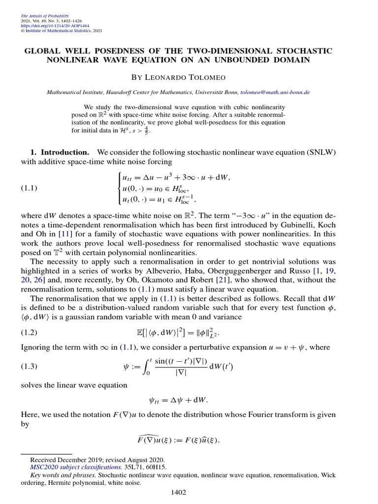 20 Aop1484 | PDF | Equations | Distribution (Mathematics)