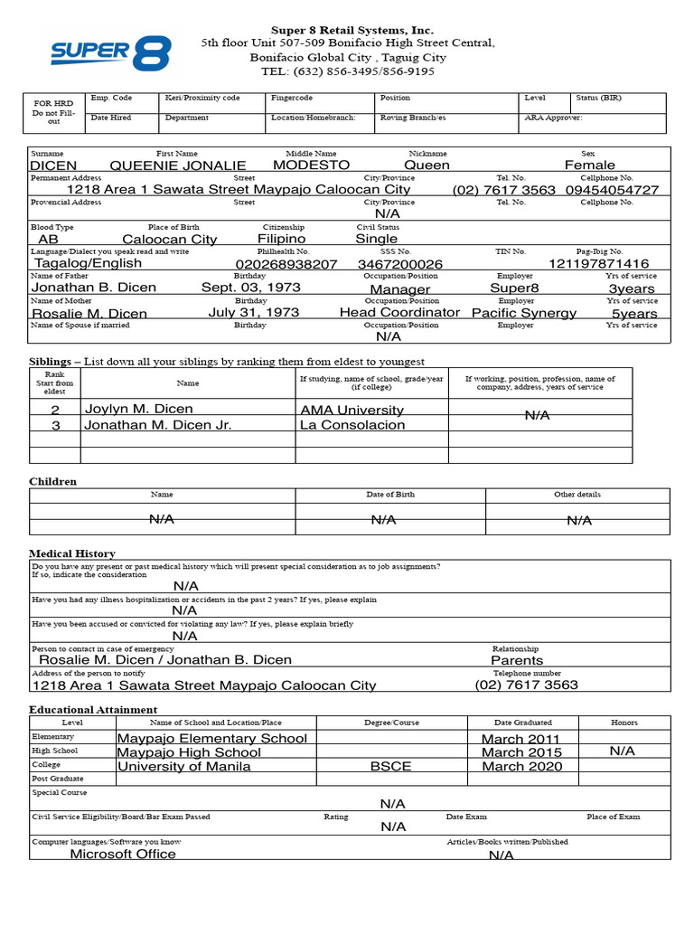 Application Form | PDF | Linguistics | Cultural Assimilation