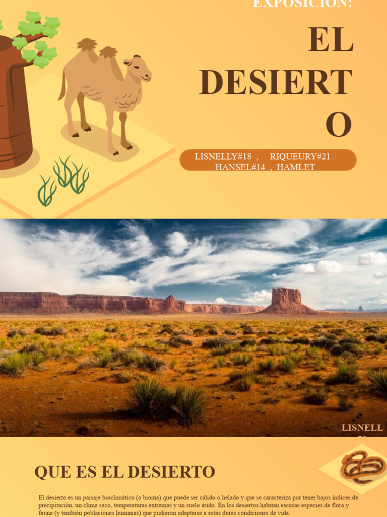 EL DESIERTO EXPOSICION 1 | PDF | Desierto | Ciencias atmosféricas