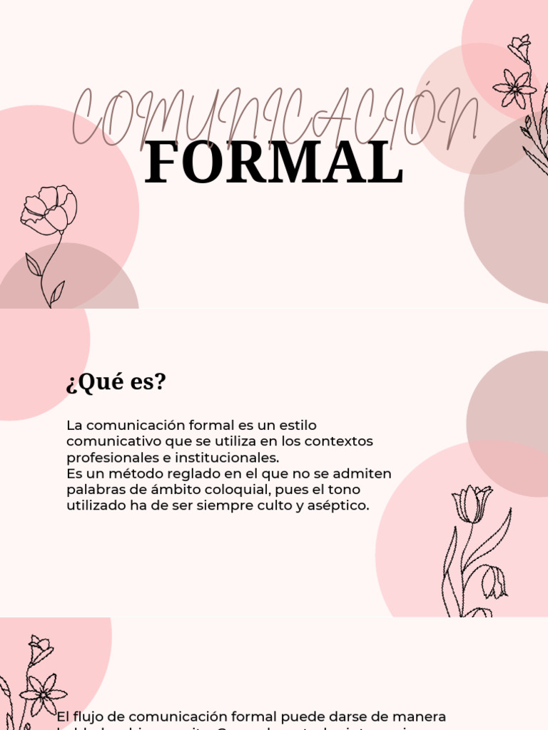 Comunicación Formal: Tipos y Ventajas | PDF | Comunicación | Información